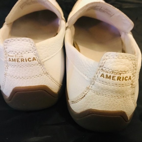 Perry Ellis | Shoes | Perry Ellis America Whip Loafers White Leather ...